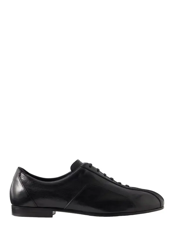 JIL SANDER Leather Derby Shoe - Black