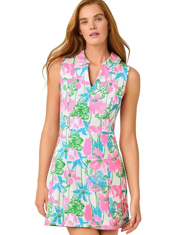 LILLY PULITZER Skirted Romper - Resort White Viney Liney