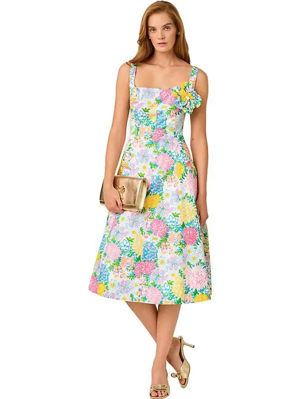LILLY PULITZER Nelly Stretch Midi Dress - Multi Lilly Garden