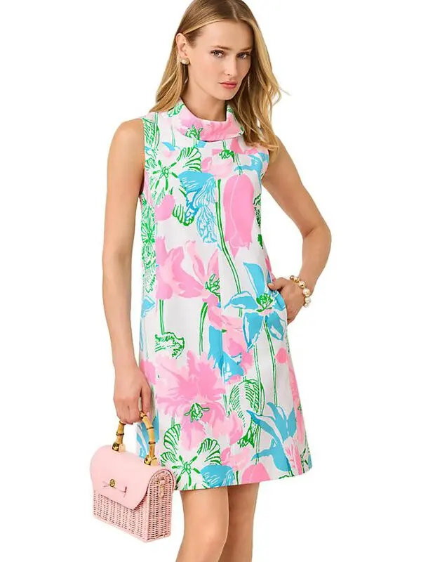 LILLY PULITZER Payson Shift Dress - Resort White Oversized Viney Liney