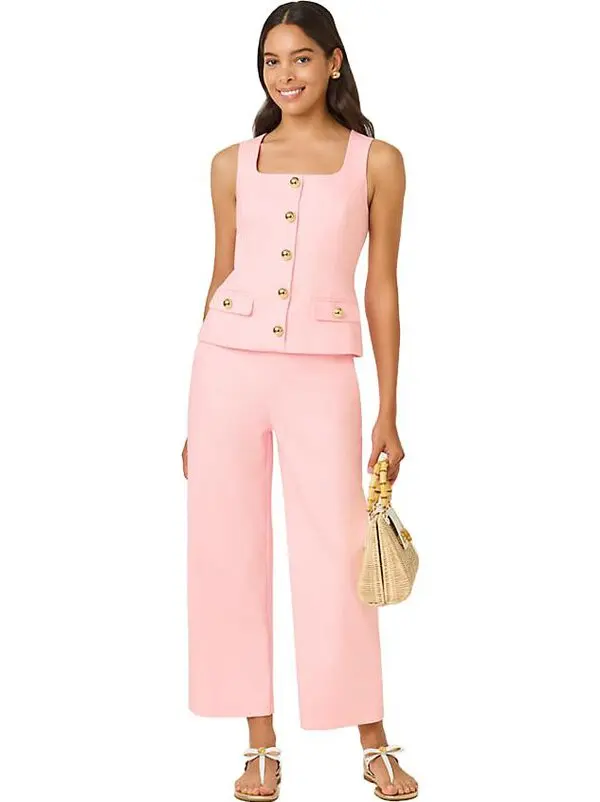 Lilly Pulitzer® Sarissa High Rise Crop Pant - Pink Muse
