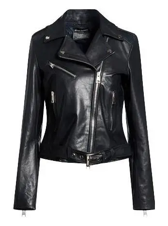 STREET LEATHERS Leather Biker Jacket - Black