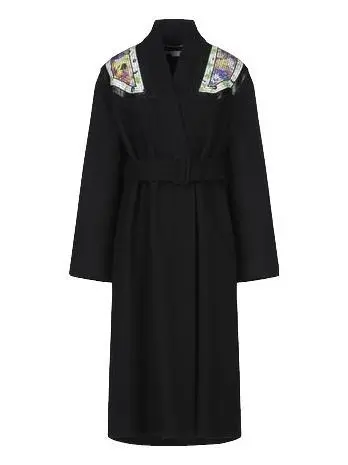 Stella McCartney Belted Wool-blend Coat - Black