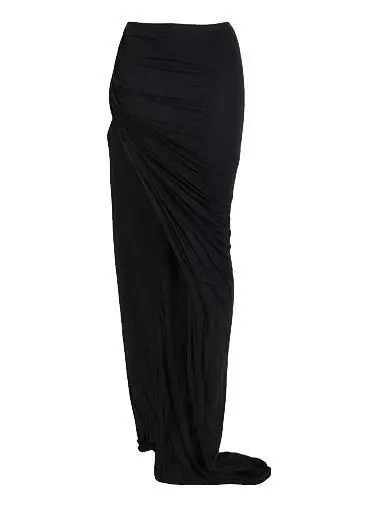 Rick Owens Maxi Draped Skirt - Black