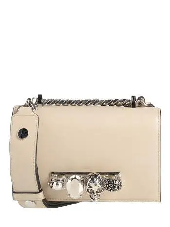 Alexander McQueen Cross-body Bag Leather - Beige