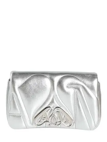 Alexander McQueen Leather Flap Bag - Silver