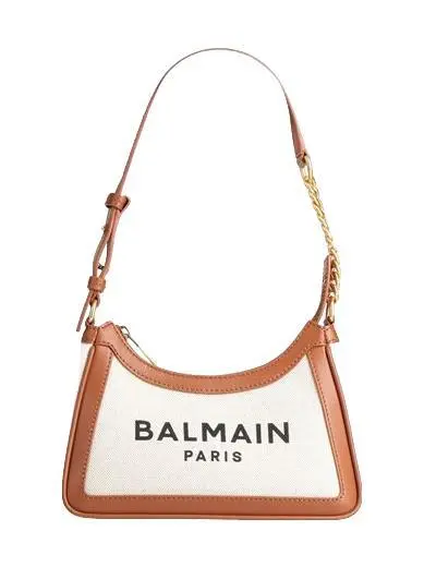 Balmain Handbag In Canvas And Leather - White