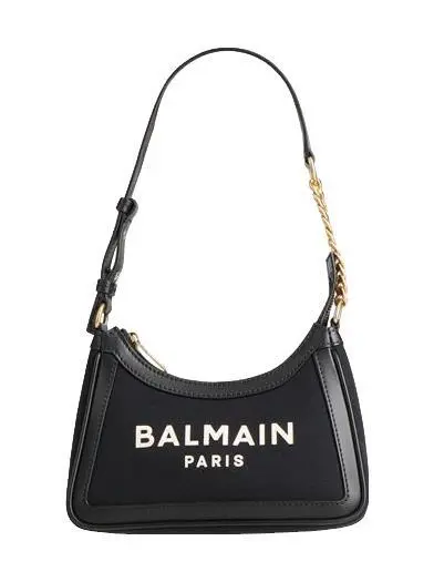 Balmain Hobo Bag With Brand Logo - Black