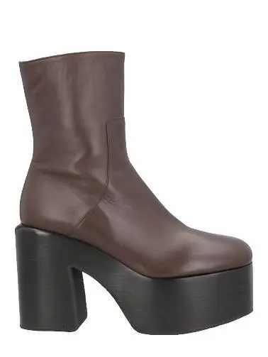 Dries Van Noten Leather Ankle Boots - Chocolate Brown
