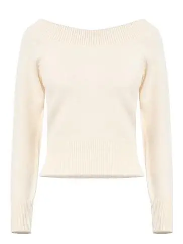 Alexander McQueen Sweater Ivory Size Wool, Cashmere - White