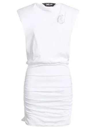 Just Cavalli Mini Cotton Dress - White