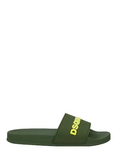 Dsquared2 Military Rubber Slides - Green