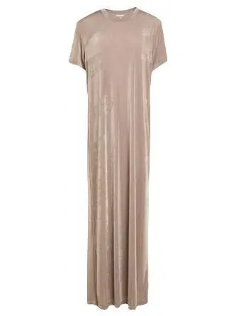 Ami Ribbed Jersey Maxi Dress - Beige