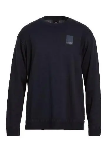 Armani Exchange Cotton Blend Knit Sweater - Navy