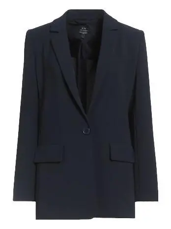 Armani Exchange Single-breasted Crepe Blazer - Blue