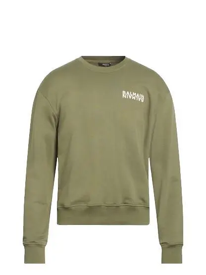 Balmain Military Cotton Blend Sweatshirt - Green