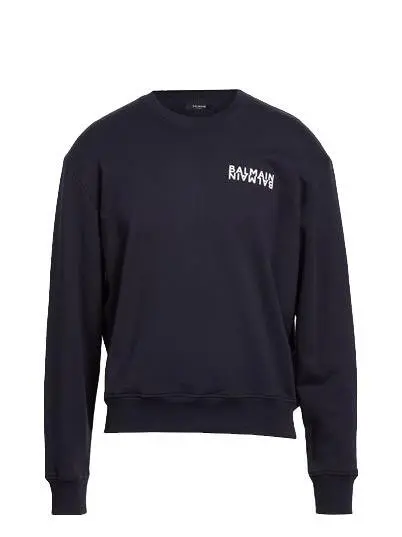 Balmain Military Cotton Blend Sweatshirt - Navy
