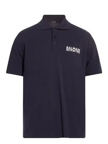 Balmain Polo Shirt Size Cotton - Navy