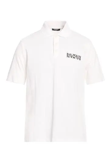 Balmain Polo Shirt Size Cotton - White