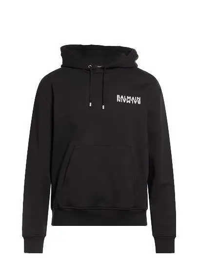 Balmain Hooded Sweatshirt With Logo - Black