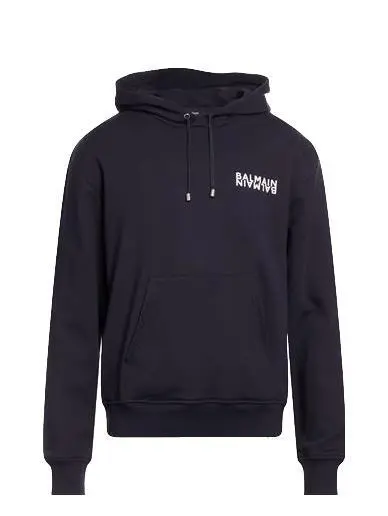 Balmain Hooded Sweatshirt With Logo - Navy