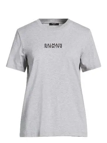 Balmain Logo-print Cotton T-shirt - Grey