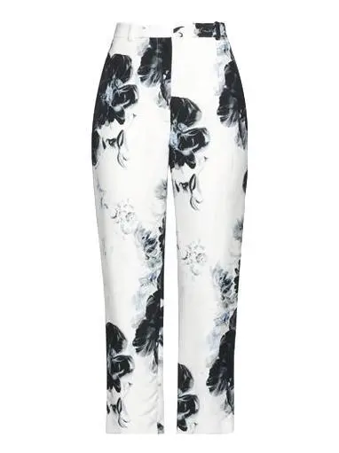 Alexander McQueen Floral-print Viscose Pants - Black