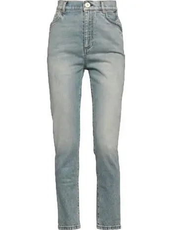 Balmain Faded Denim Skinny Jeans - Blue