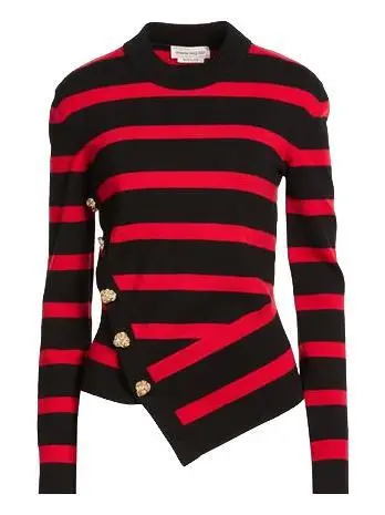 Alexander McQueen Sweater With Button Fastenings - Red