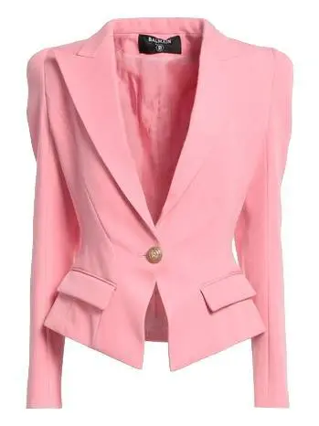 Balmain Single-breasted Wool Blazer - Pink
