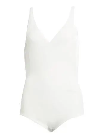 Alexander McQueen Bodysuit In Viscose And Polyester - White