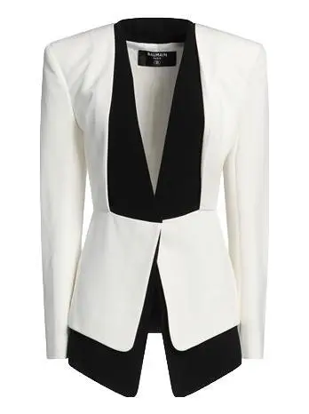 Balmain Single-breasted Viscose Blazer - White