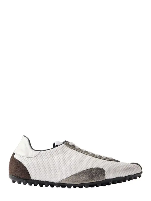 MAISON MARGIELA Sprinters Suede And Leather-trimmed Mesh Sneakers - White