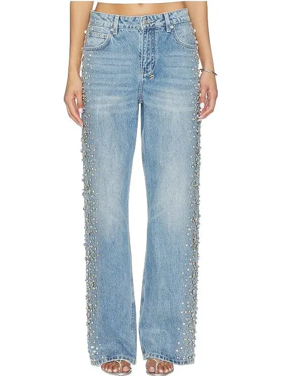 Ksubi Low Rider Kulture Krystal Wide Leg Jean - Denim
