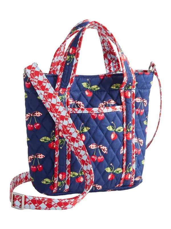 VERA BRADLEY Mini Hathaway Tote Bag In Cherry Picking - Blue