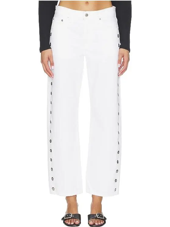 PISTOLA Lexi Mid Rise Straight Jeans - Vivid White
