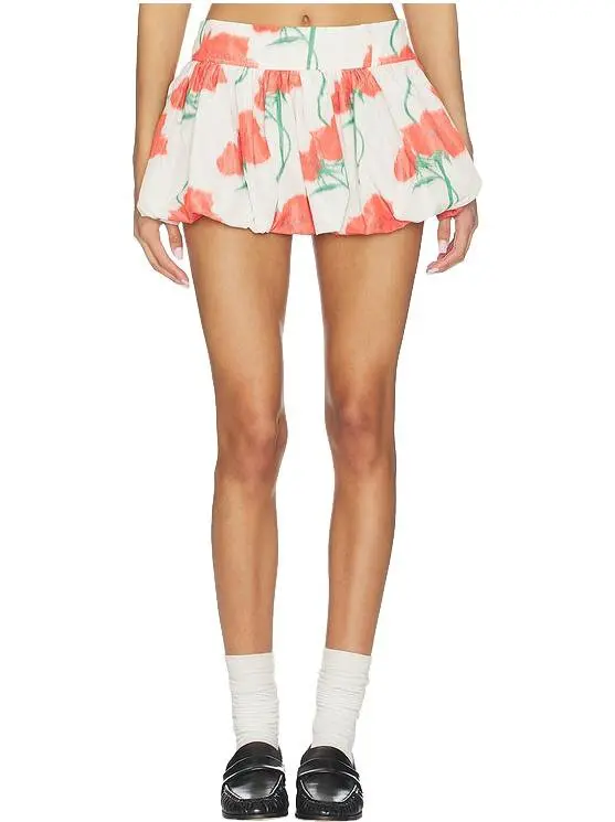 Kenzo Archive Rose Balloon Mini Skirt - Ecru