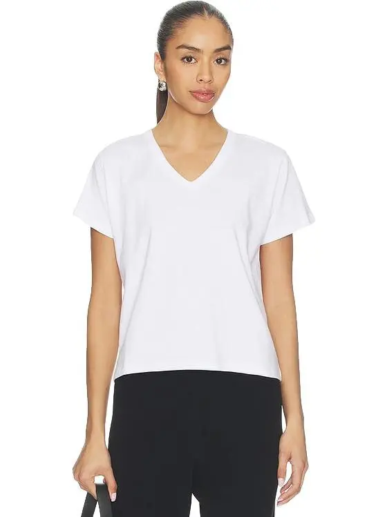 LESET Margo V-neck Tee - White
