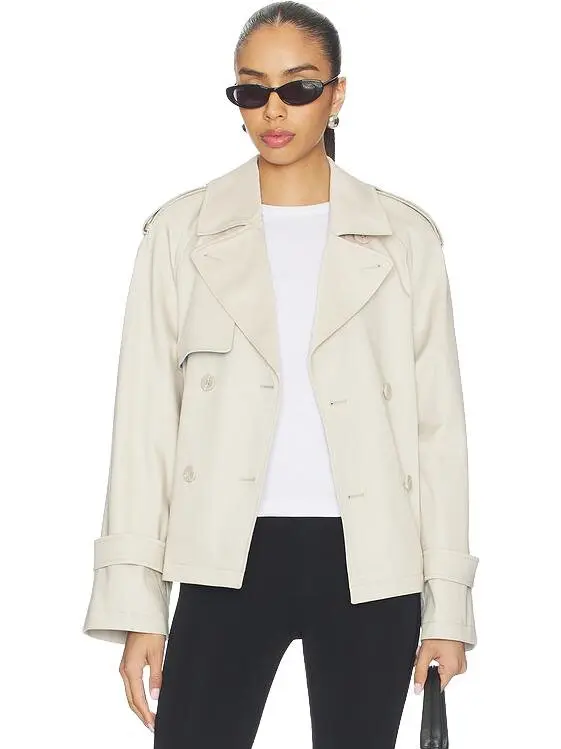 Soia & Kyo Juliette Short Trench Coat - Light Oak