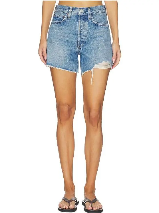 AGOLDE Long Parker Denim Shorts - Community