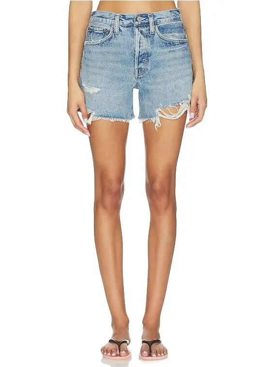AGOLDE Long Parker Denim Shorts - Vacate