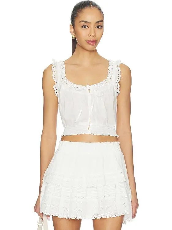 LoveShackFancy Lupo Top - White