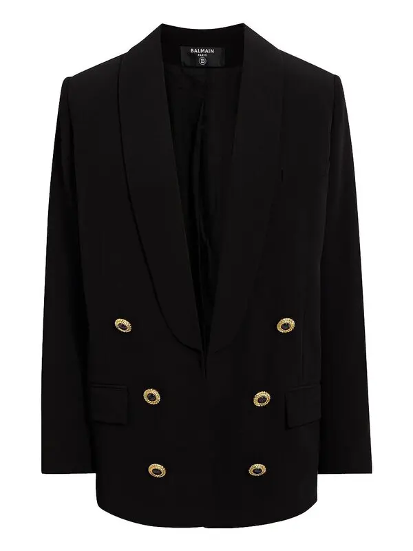 Balmain Crepe Blazer - Black