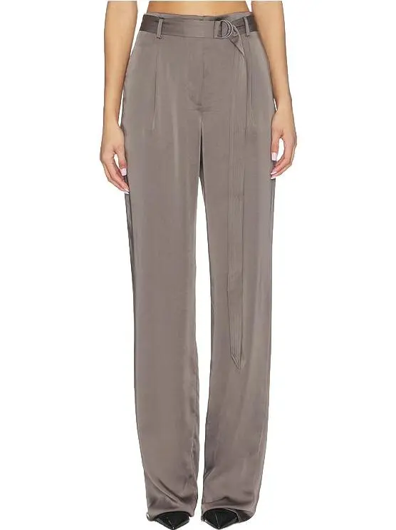 Lapointe Belted Wide Leg Pants - Steel
