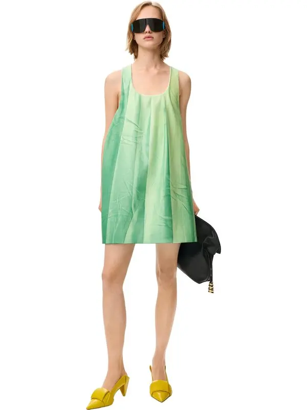 Loewe Nappa Lambskin Dress - Green