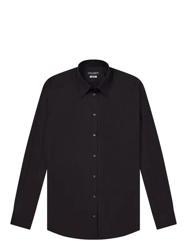 Dolce & Gabbana Cotton Oxford Shirt - Black
