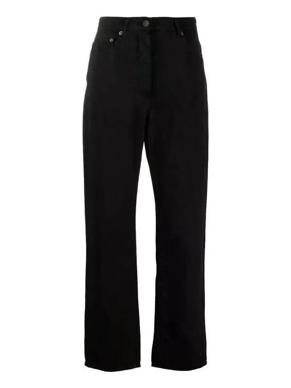 THE ROW Cotton-blend Wide-leg Jeans - Black