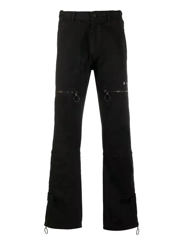 Off-White Straight-leg Multi-pocket Jeans - Black