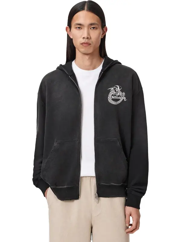 ALLSAINTS Terra Zip Through Hoodie - Black