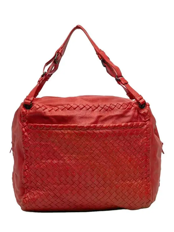 Bottega Veneta Nappa Intrecciato Cube Tote Bag - Red